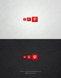 Clean Pinterest Icons (Psd)