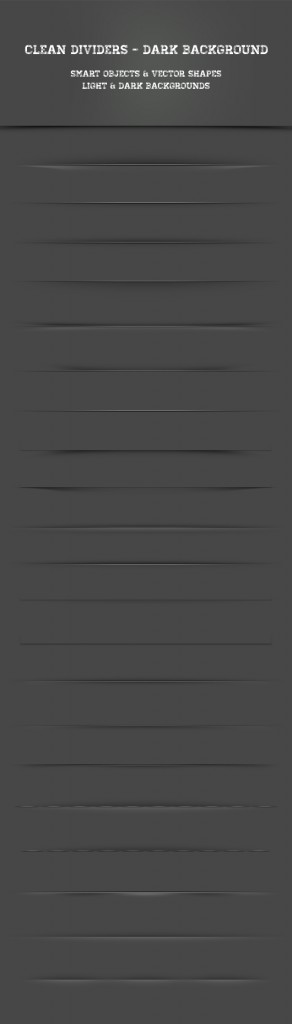 21 Clean Web Separators (Psd)