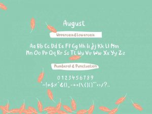 August Handwritten Font