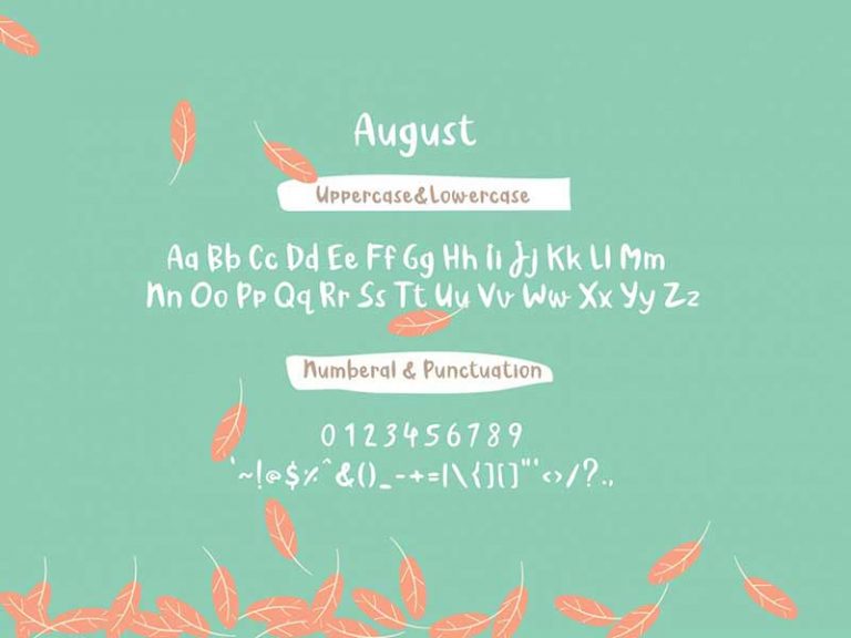 August Handwritten Font